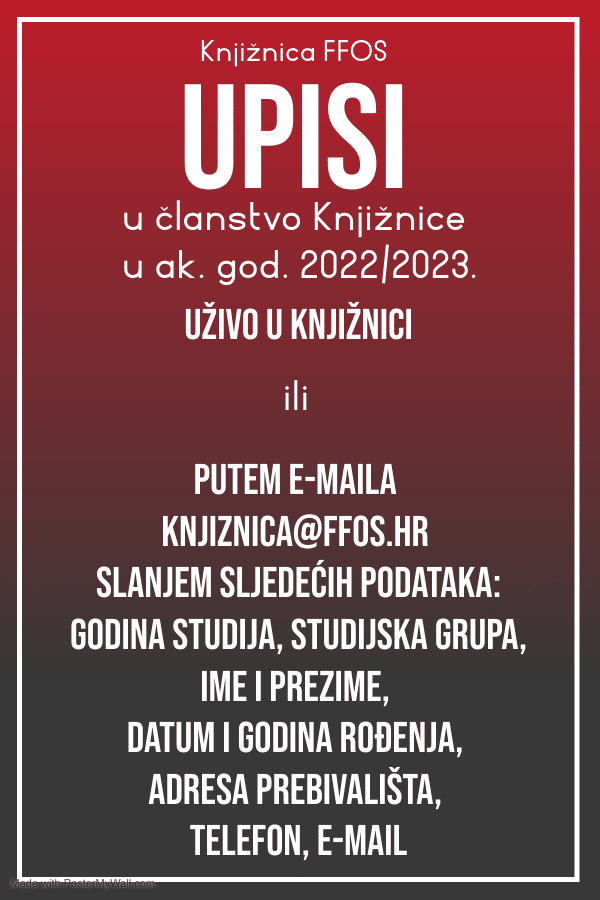 Upisi u ak. god. 2022/2023. - Filozofski fakultet Osijek