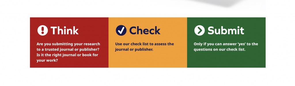 Think. Check. Submit. Provjeri koliko je pouzdan izdavač ili časopis u ...